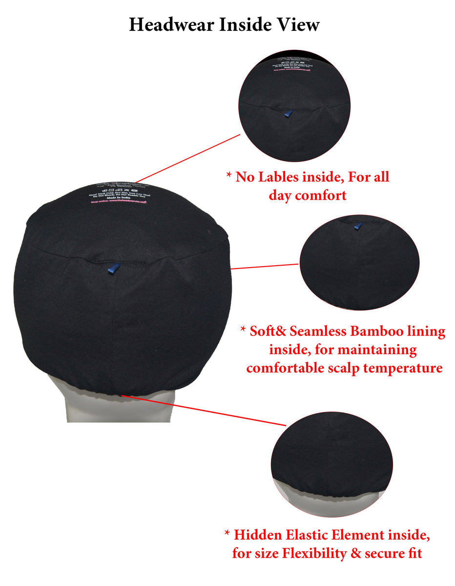 Women's Girls Beautiful Multicolor Bamboo Sleep Cap With Lace ...